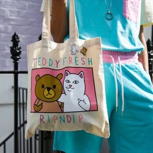 Ripndip | Bags | New Ripndip Teddy Fresh Lord Nermal Canvas Eco Tote ...
